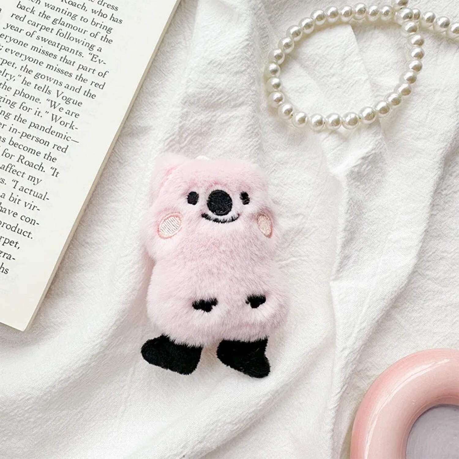 Bear Phone Grip Tok Korean Smart Tok Lovely Furry Koala Doll Phone ...