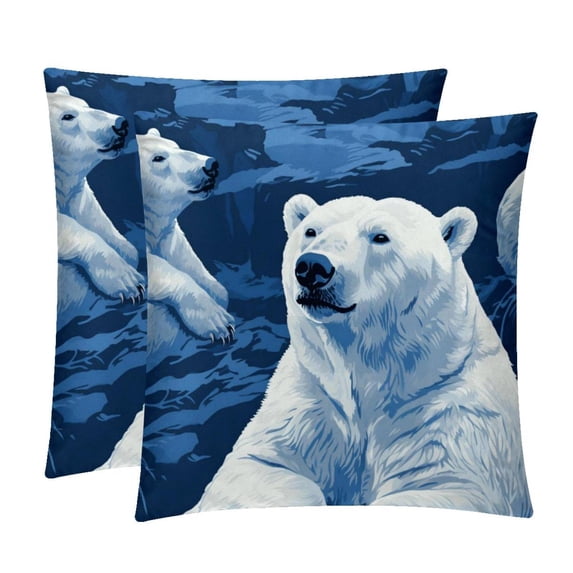 Bear Pillow Covers Set with Unique Patterns - 16x16, 18x18, 20x20 ...