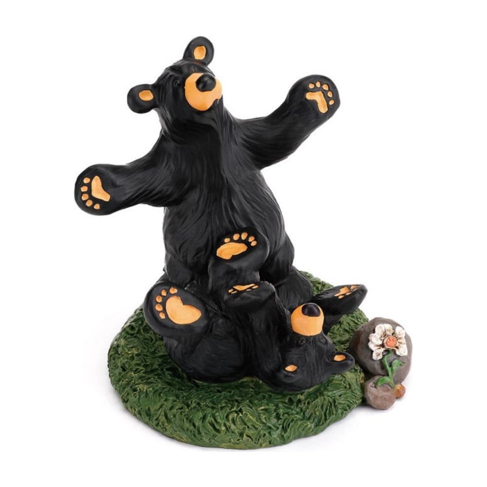 Bear Play Black Bear 4 x 3.5 Hand-cast Resin Figurine Sculpture ...