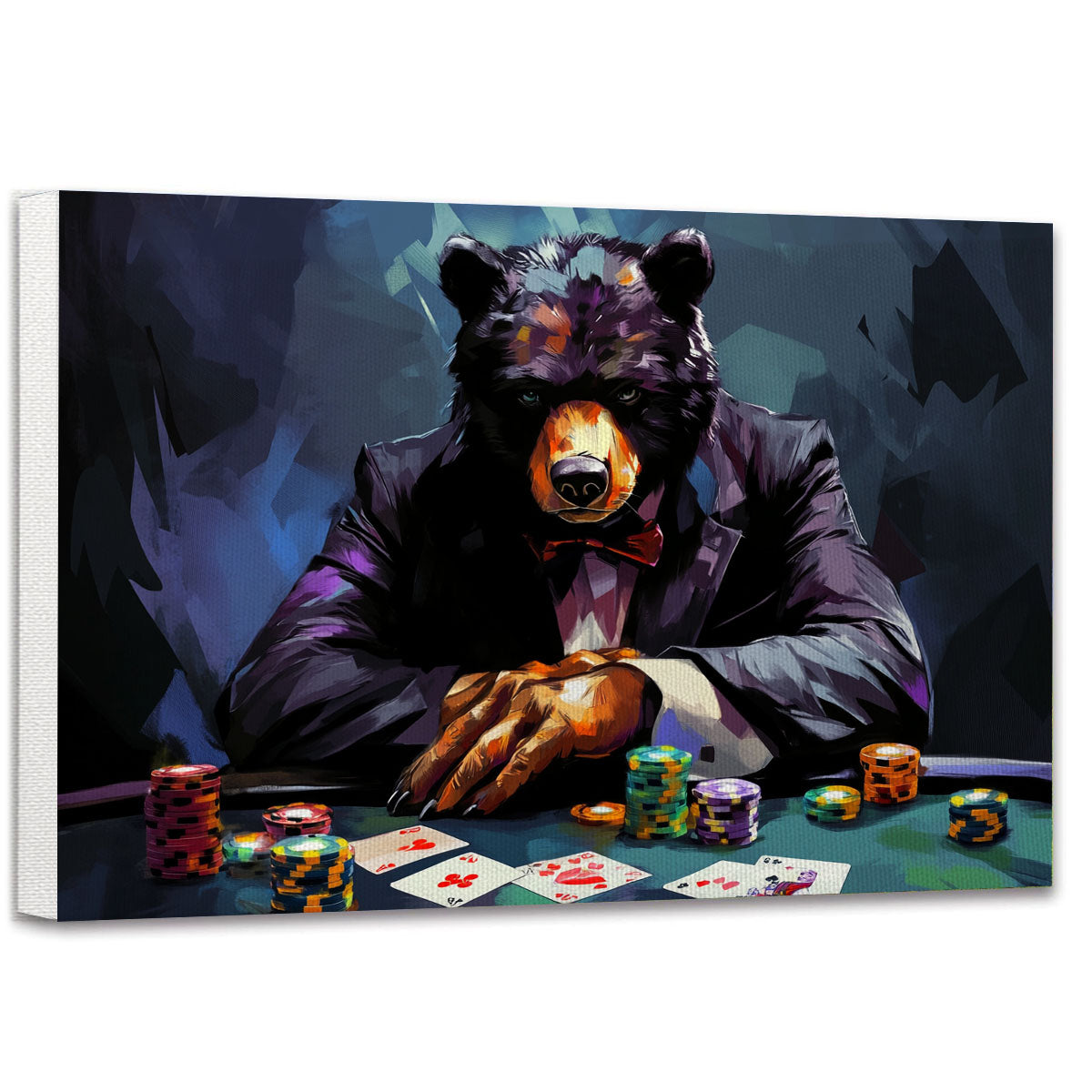 Bear Playing Poker Poster Wall Art Poster Wall Decor Aesthetic Posters ...