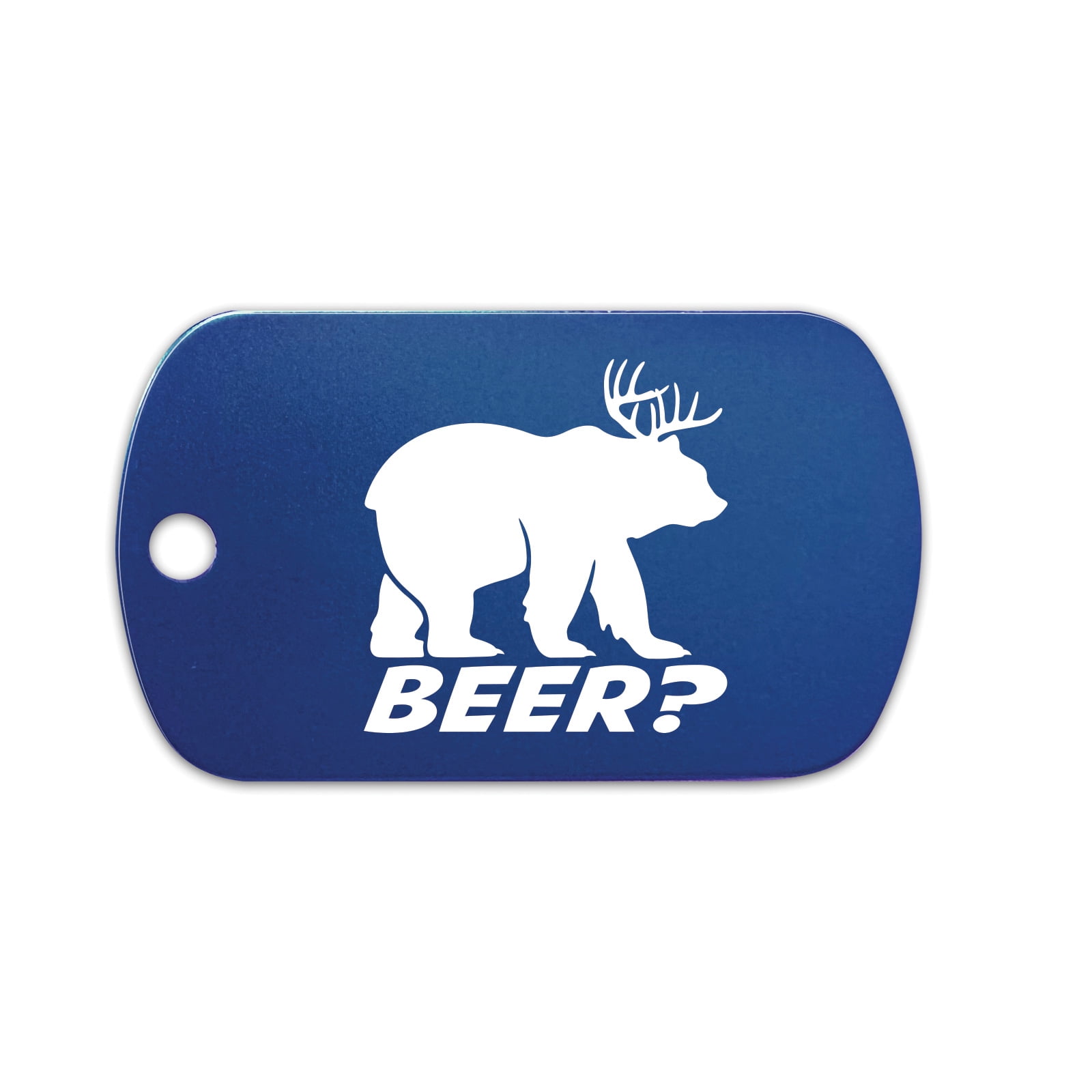 Bear Plus Deer Equals Beer GI Dog Tag Aluminum Keychain hunter hunting ...
