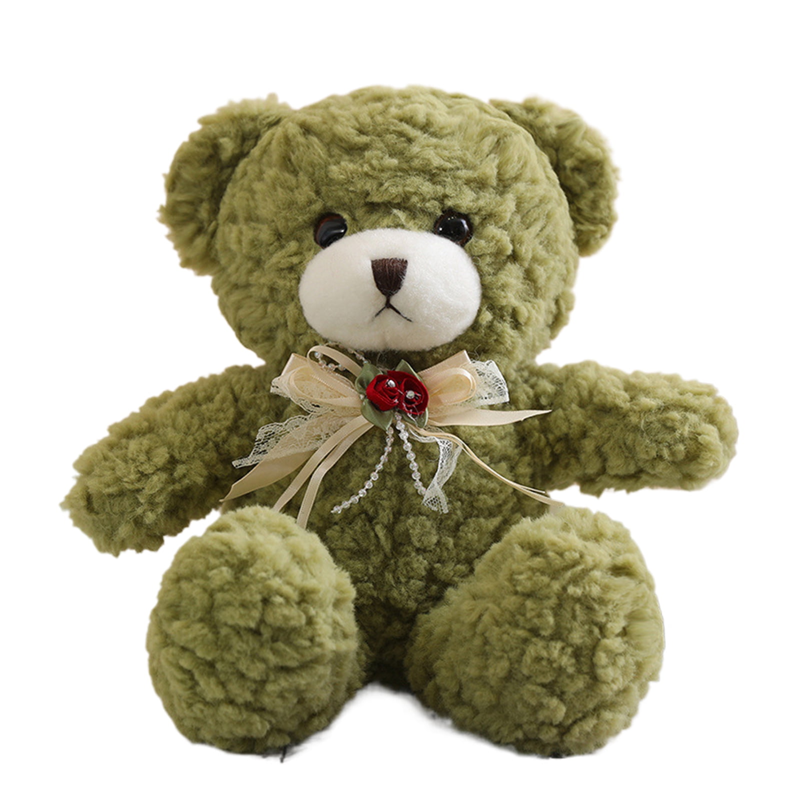 Bear Plush Rose Collar Bear Toy Cartoon Bear Plush Toy Soft Stuffed ...