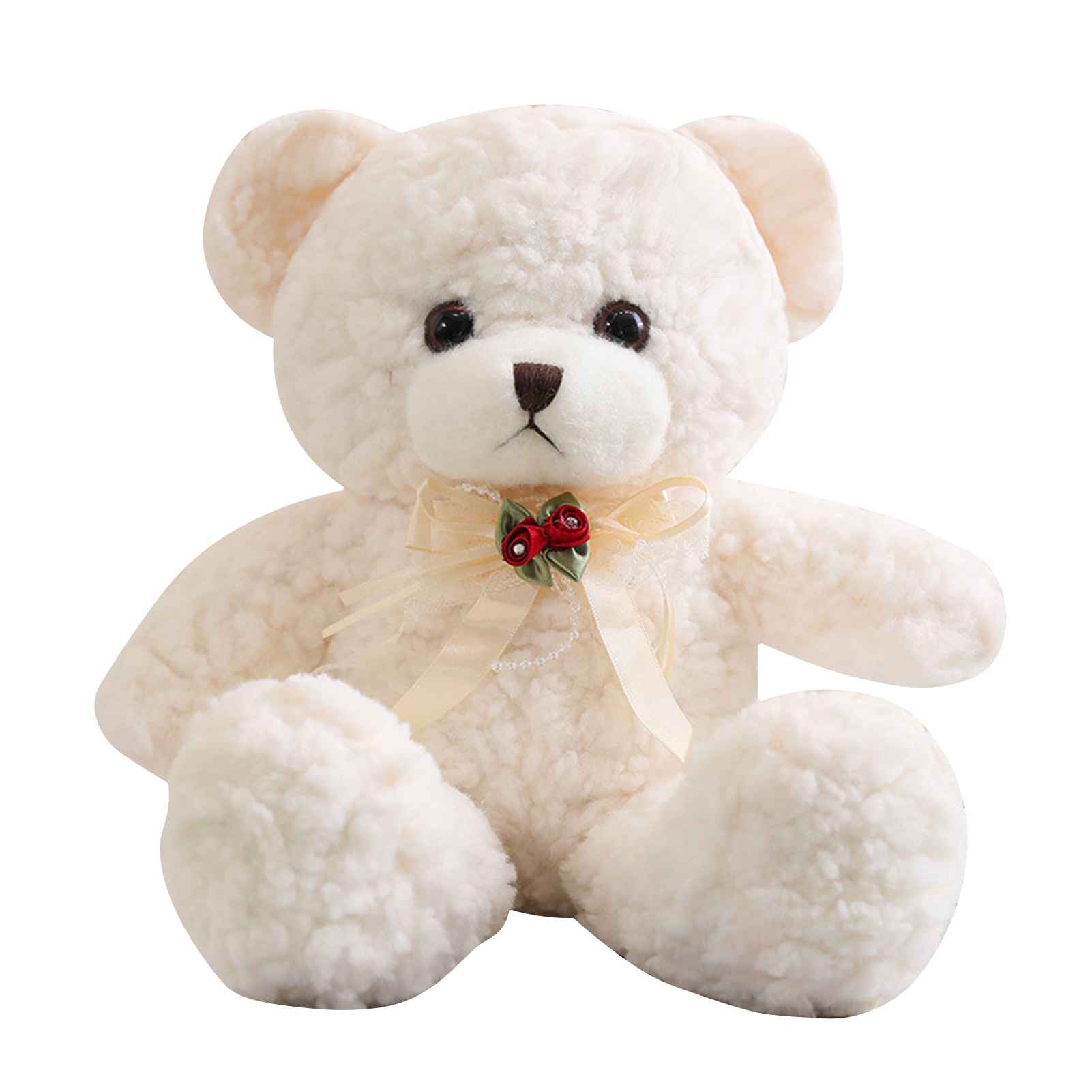 Bear Plush Rose Collar Bear Toy Cartoon Bear Plush Toy Soft Stuffed ...