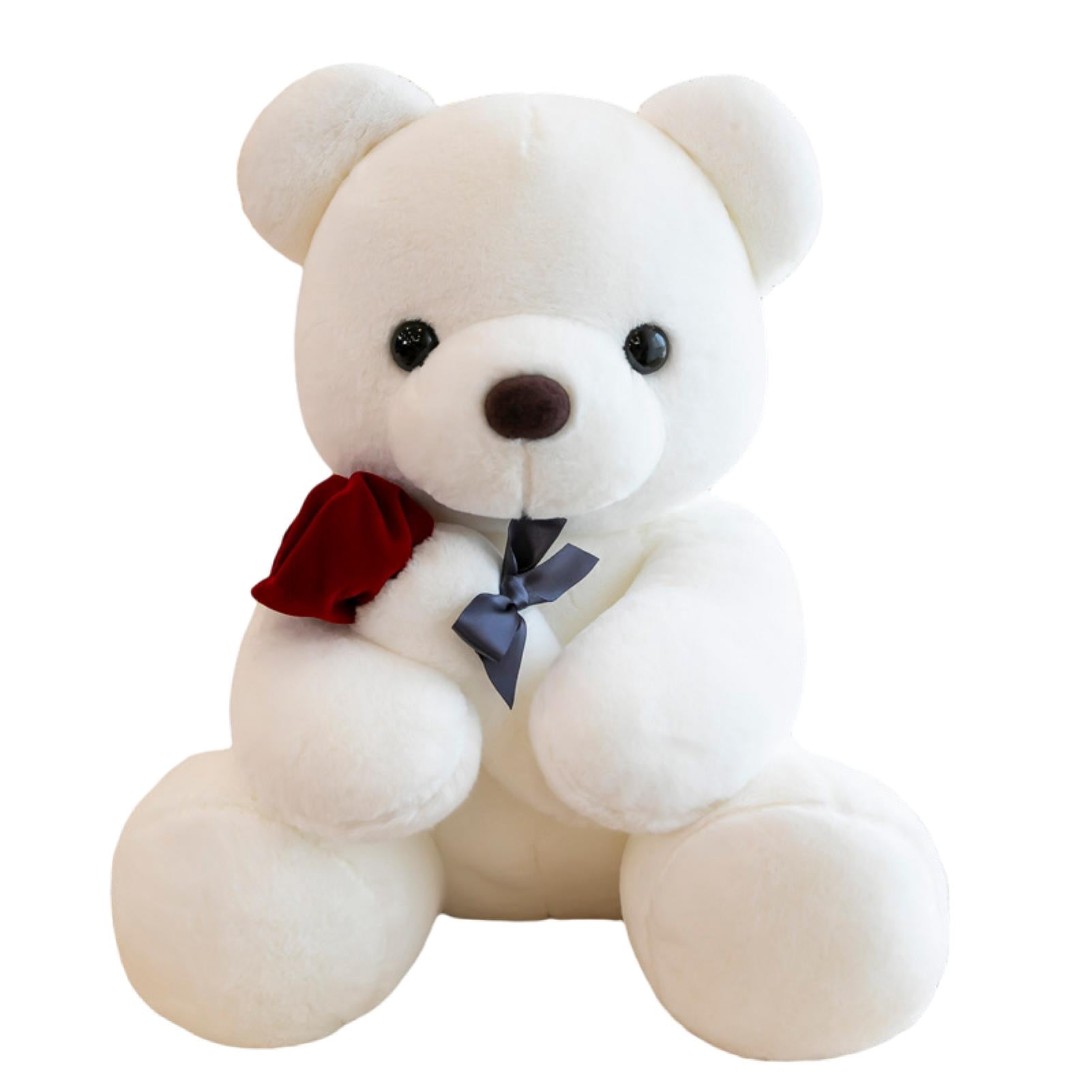 Bear Plush Toy - Hold A Rose, Lovely Doll, Plushie Fully Filled, Soft ...