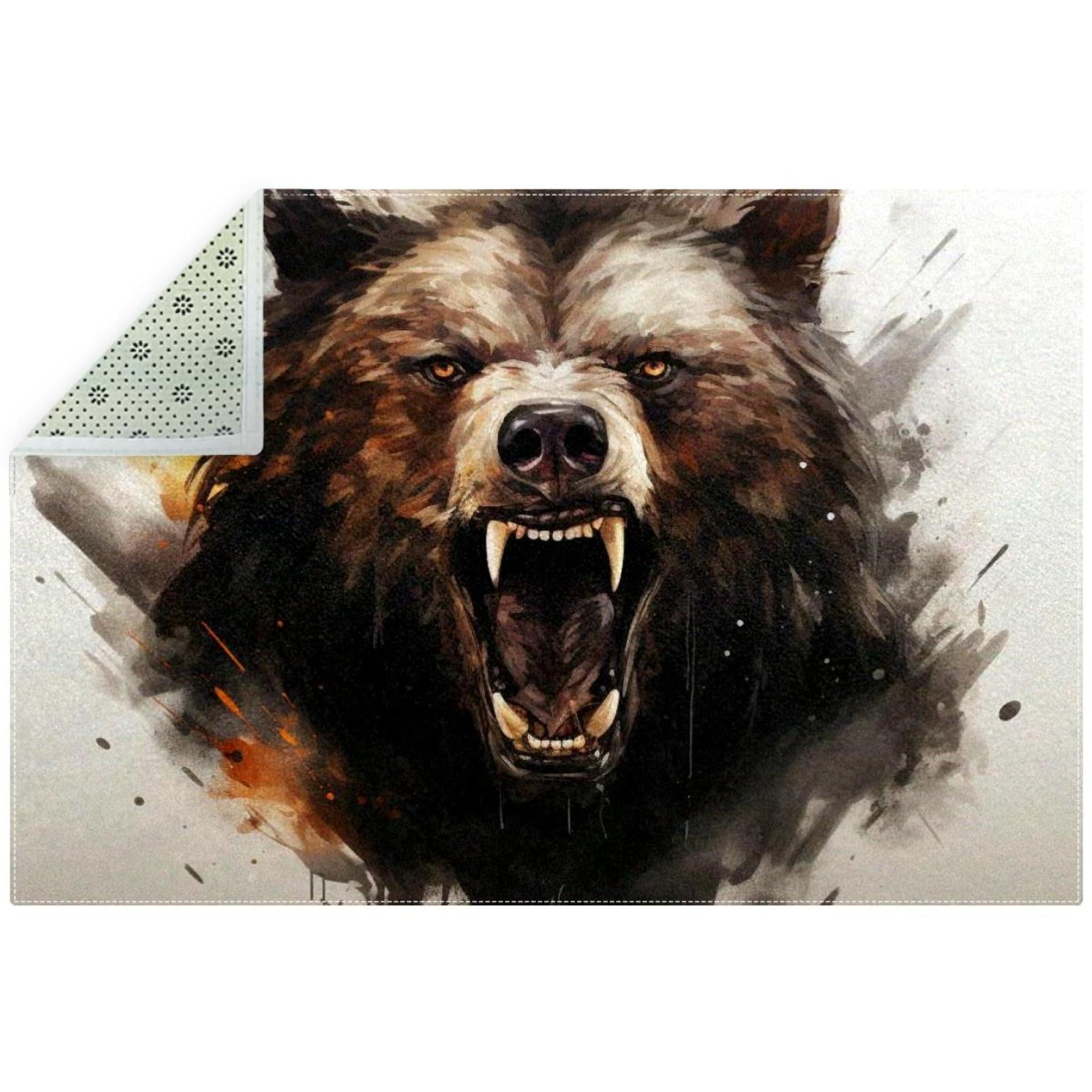 Bear Polyester Indoor Mat for Comfort and Style - Home or Office Use ...