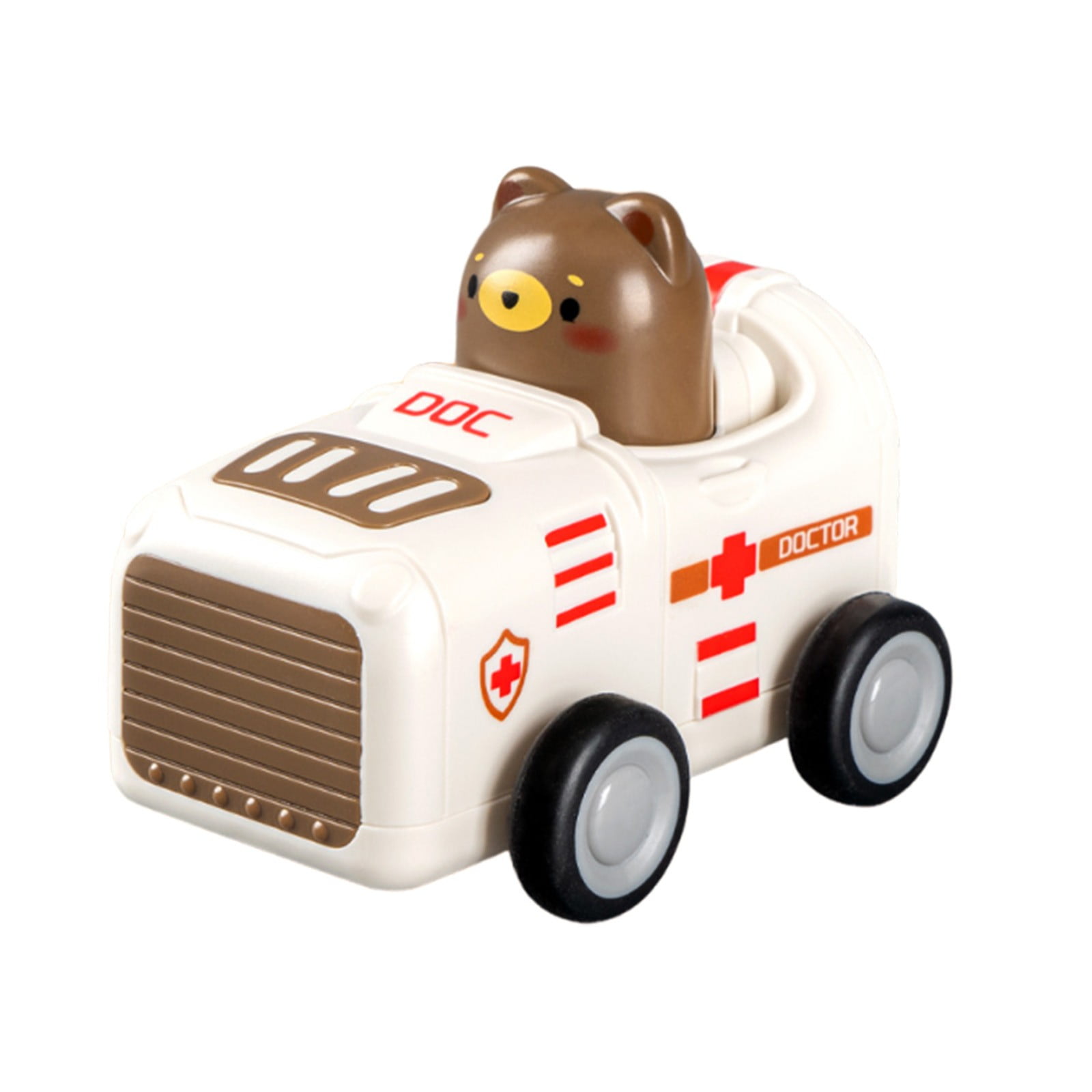 Bear Press and Go Car Toys for Toddlers Baby Animal Racing Play Vehicle ...