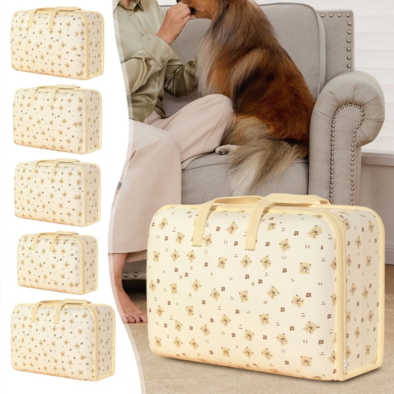 Bear Print Large Capacity Fabric Moving Bag - Durable Storage Tote to ...