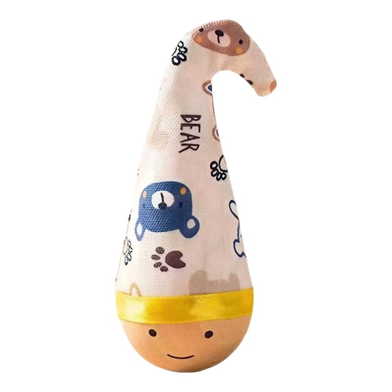 Bear‑Print Wobble Tumbler Cat Toy, 5.5in Swinging Self‑Play Interactive ...