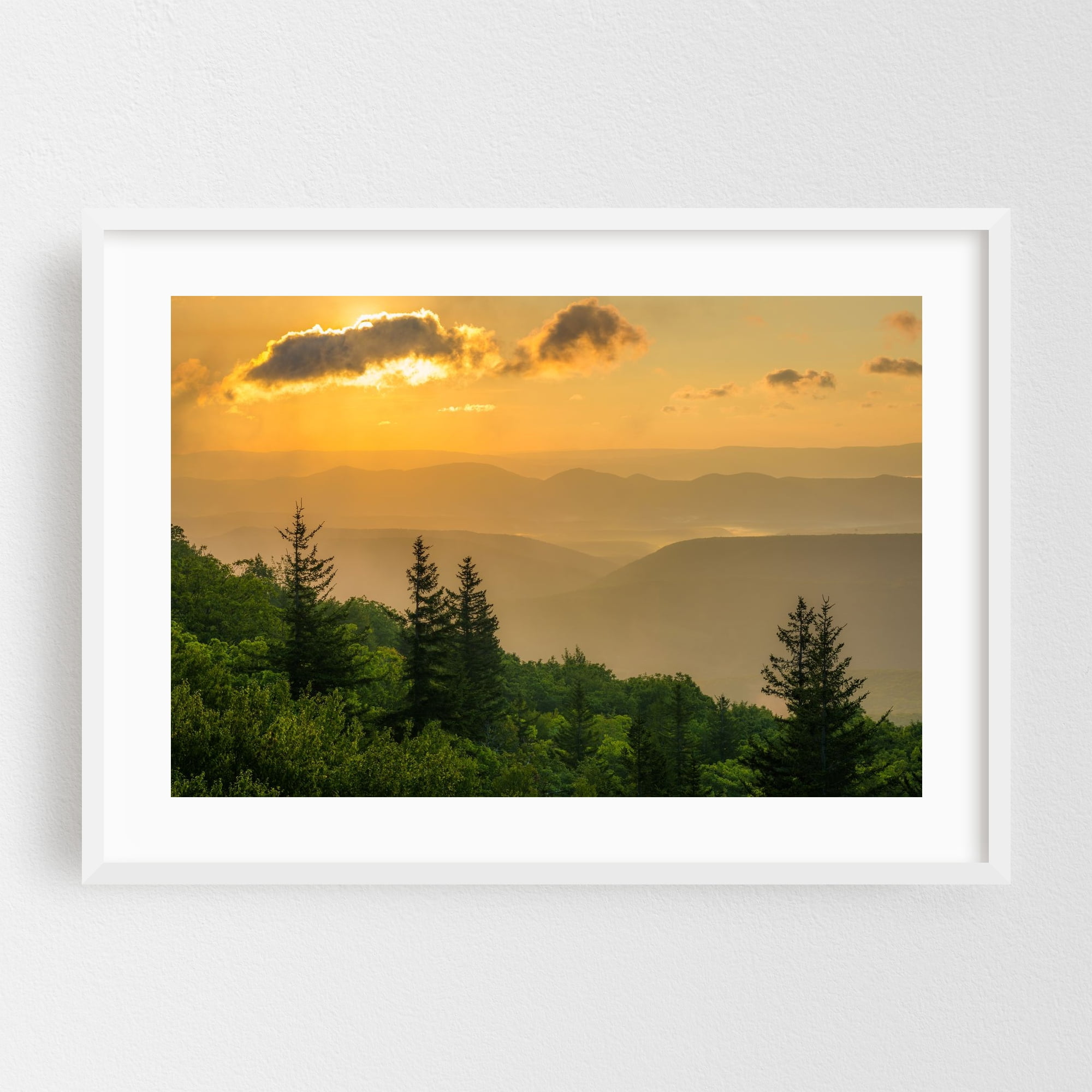 Bear Rocks Preserve No. 3 - West Virginia Photography White Framed Wall ...