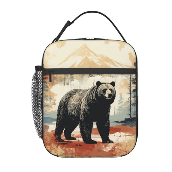 Bear Rustic Lodge Southwestern Lunch Box Bag Insulated Lunchbox ...