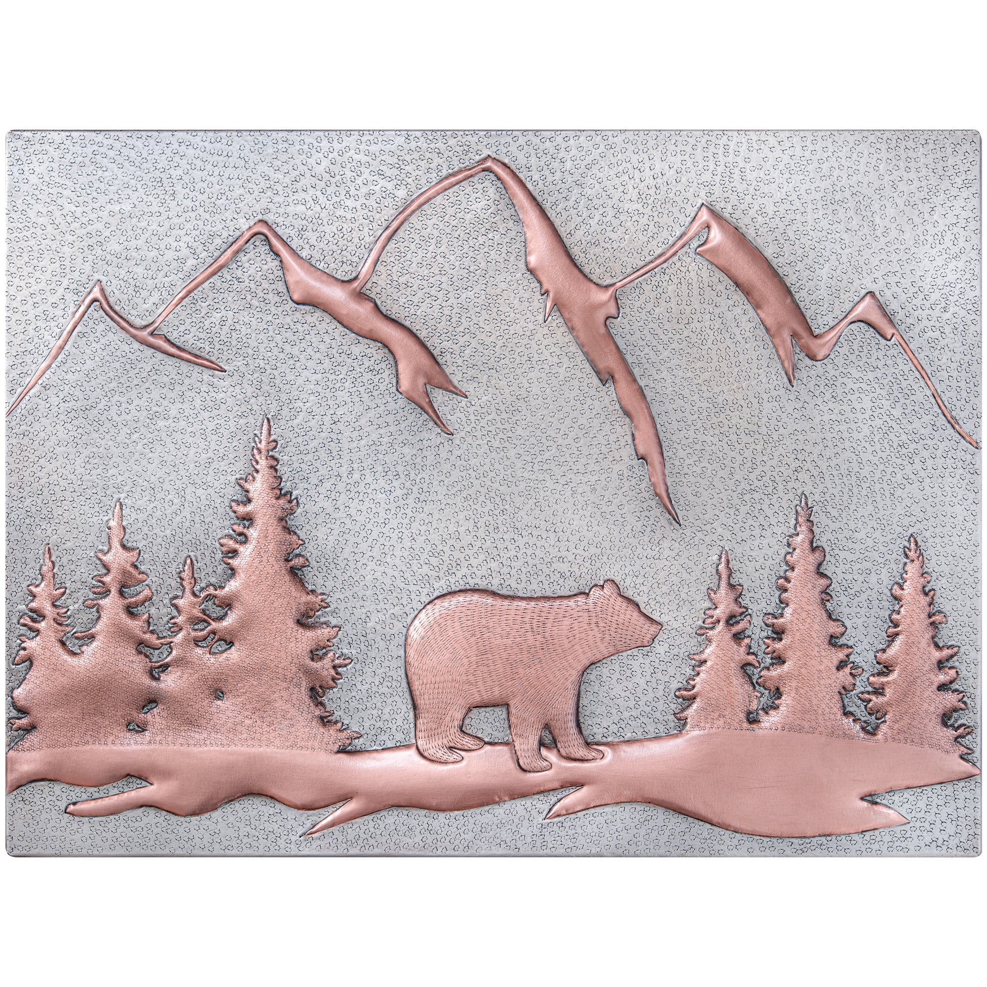 Bear Scene Kitchen Backsplash Tile - 18"x24" Gray&Copper - Walmart.com