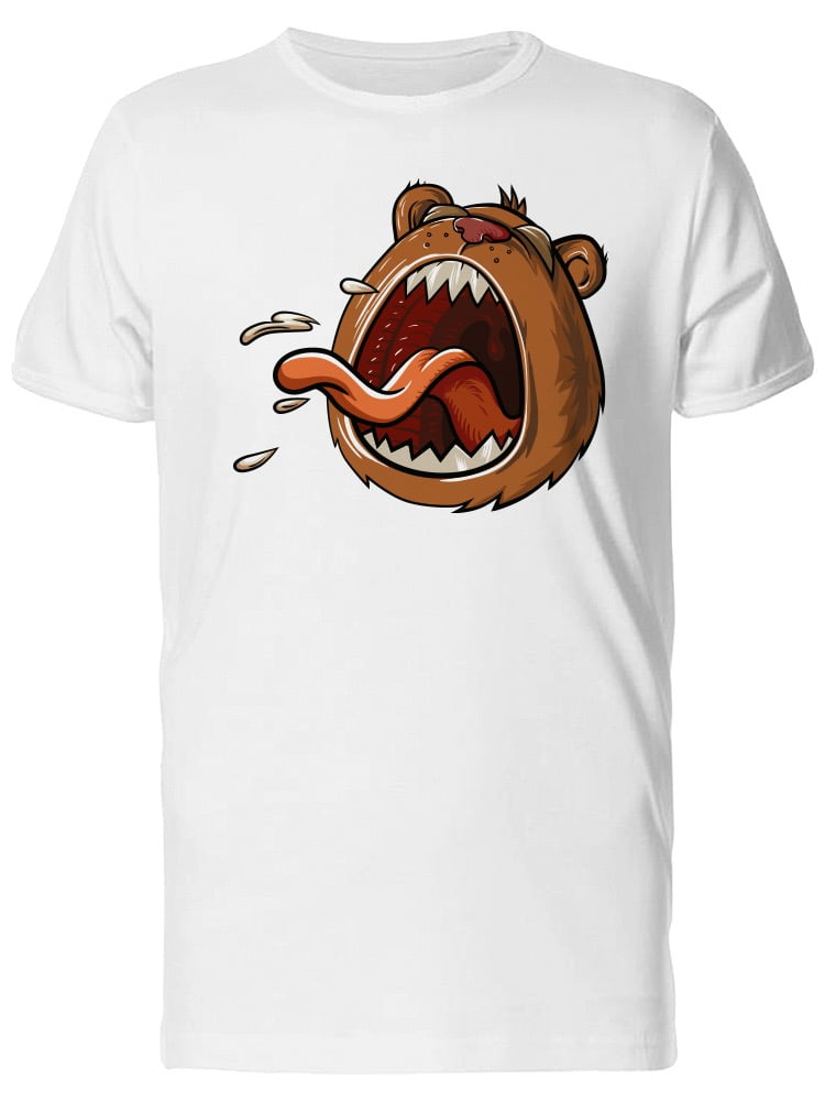 Bear Screaming, Cartoon T-Shirt Men -Image by Shutterstock, Male Medium ...