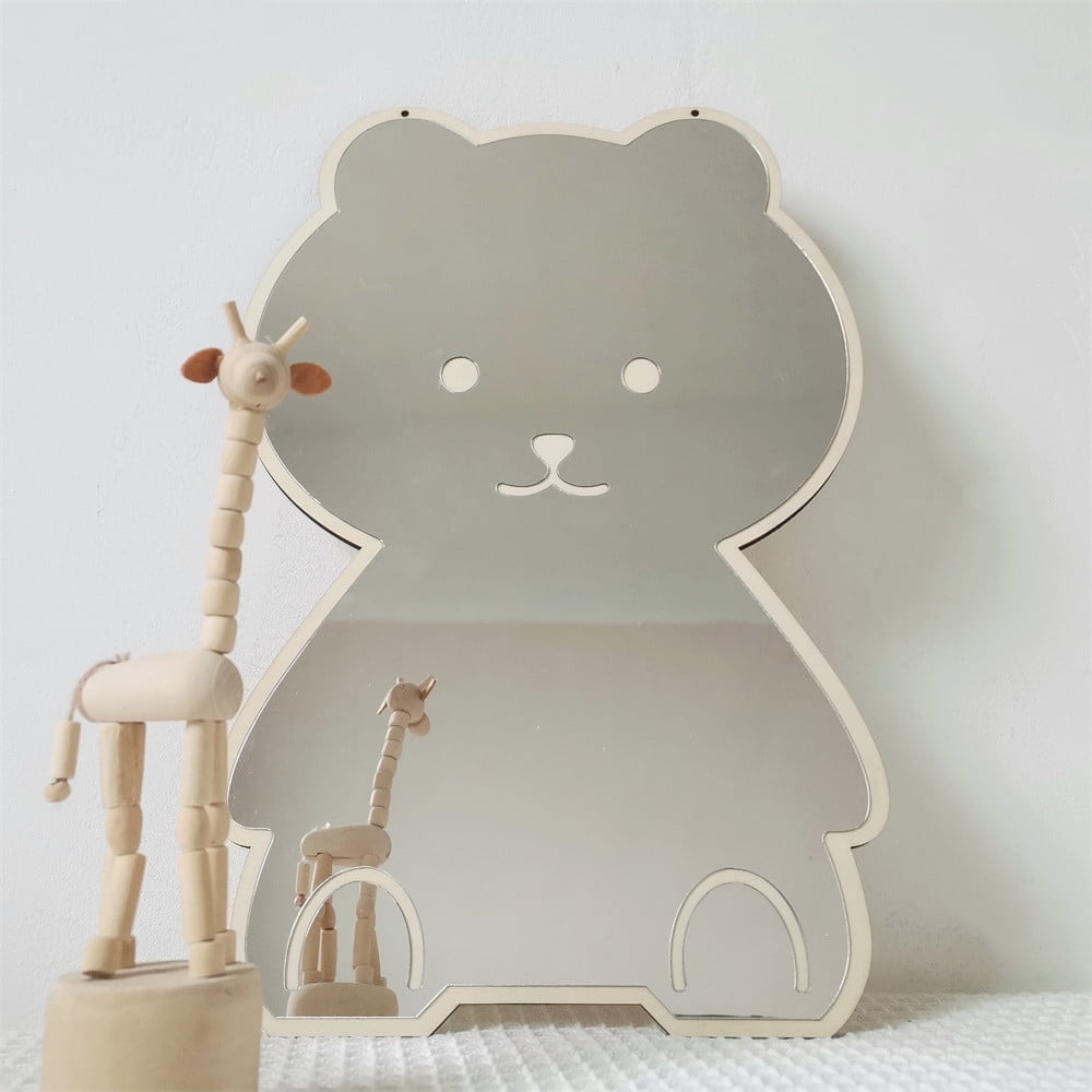Bear Shape Mirror Pendant Bear Acrylic Mirror Kids Room Wall Decor ...