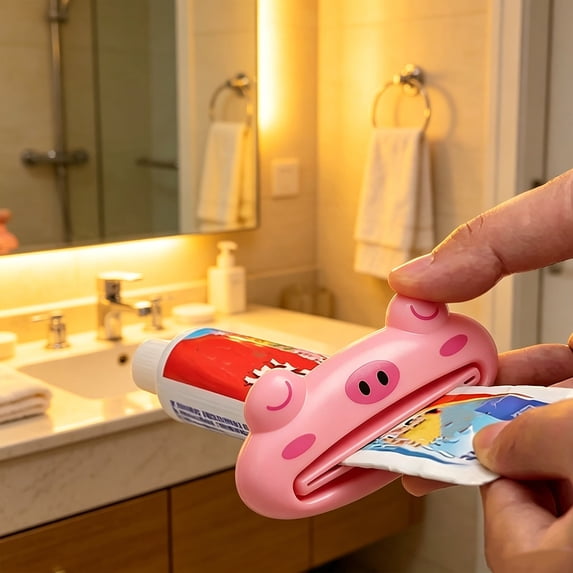 Bear Shape Toothpaste Tube Squeezer Roller Dispenser for Bathroom ...