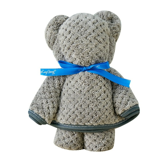 Bear Shape Towel, Adorable Coral Fleece Hand Towel, Pineapple Check ...