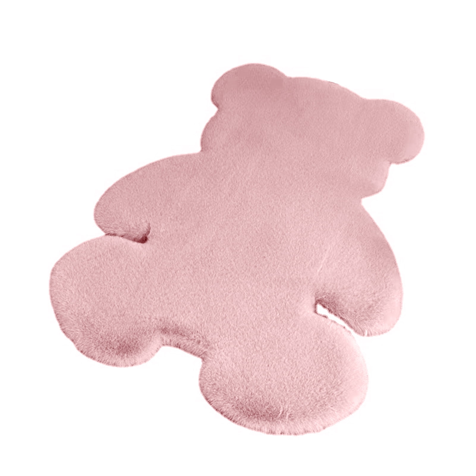 Bear Shaped Area Rug Cute Bedroom Rugs Soft Fluffy Faux Rabbit Fur Rug ...