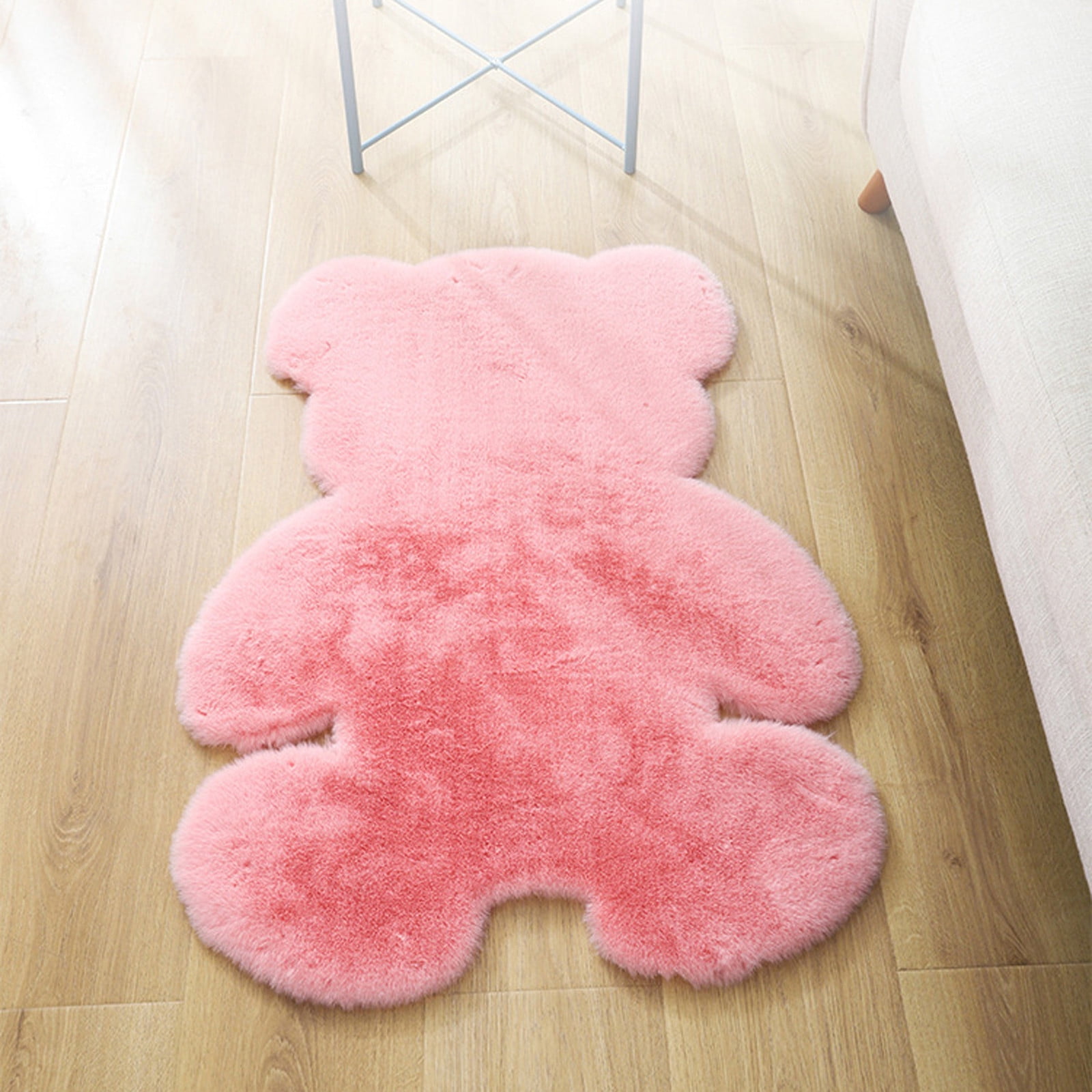 Bear Shaped Area Rug cool rugs 45x60 cm White Cute Bedroom Rugs Soft ...