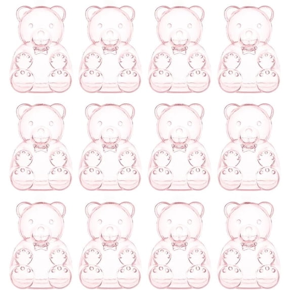 Bear Shaped Candy Boxes, 12Pcs Cute Small Candy Boxes Clear Plastic ...