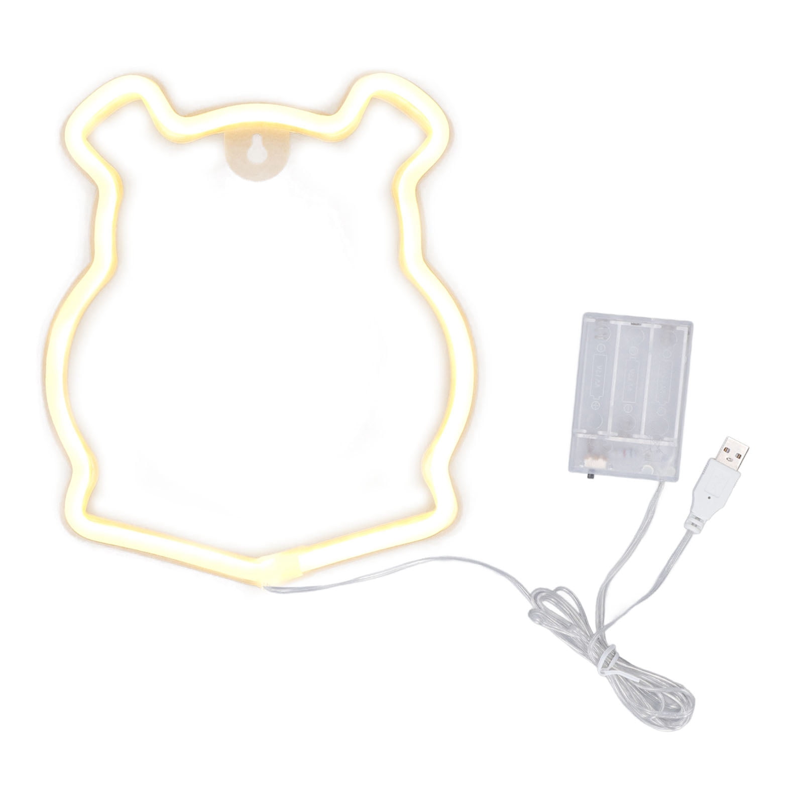 Bear Shaped Neon LED Sign Neon Sign, Battery Operated USB Rechargeable ...