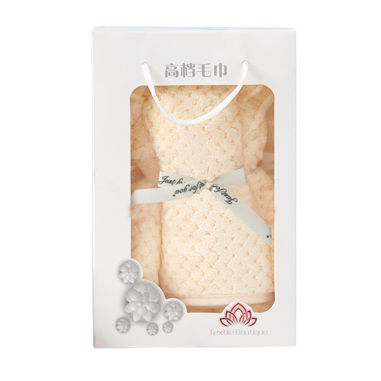 Bear Shaped Towel Gift 14x30 Inch, Cute Animal Face Warp Knit Fleece ...