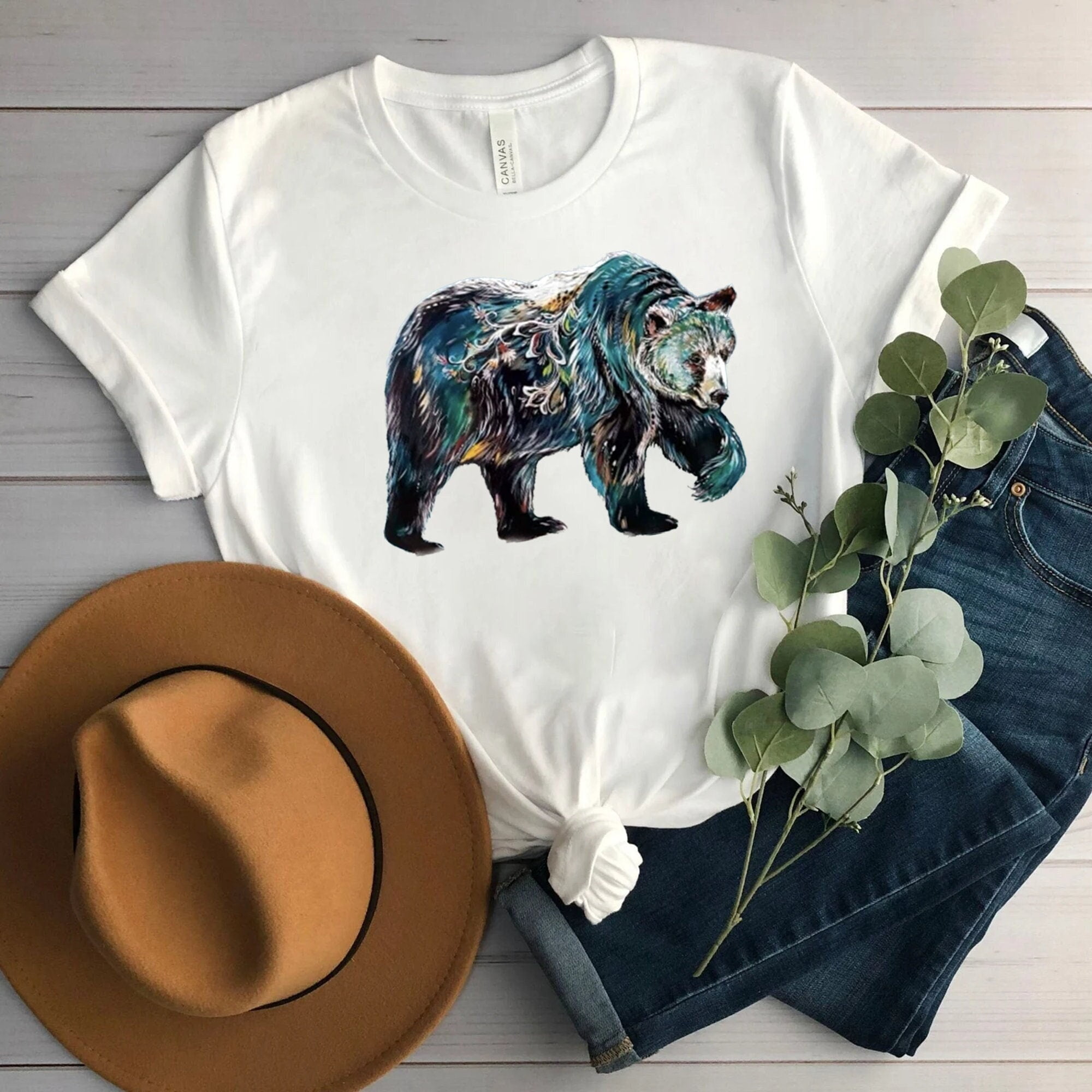 Bear Shirt, Bear T-shirt, Men's Bear Shirt, Men's Graphic Tee, Bear ...