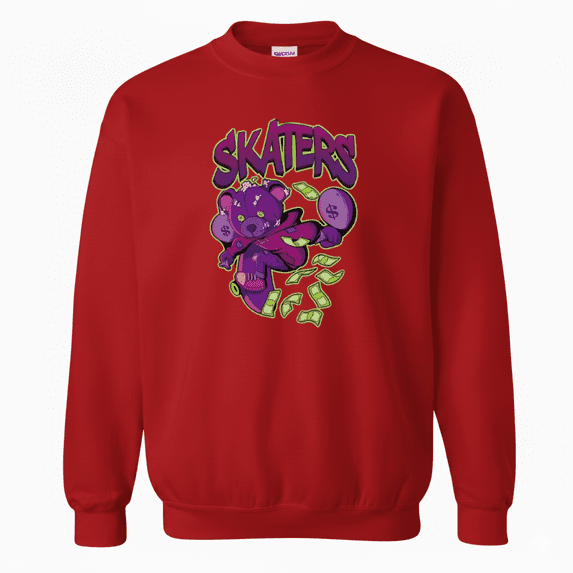 Bear Skaters Funny Retro Cartoon Streetwear Trend Design Sweatshirt up ...