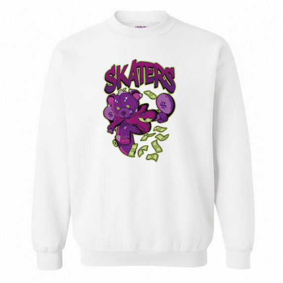 Bear Skaters Funny Retro Cartoon Streetwear Trend Design Sweatshirt up ...