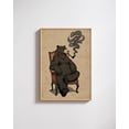 Bear Smoking Pipe Vintage Animal Whimsical Bar Cart Decor Rustic Cabin ...