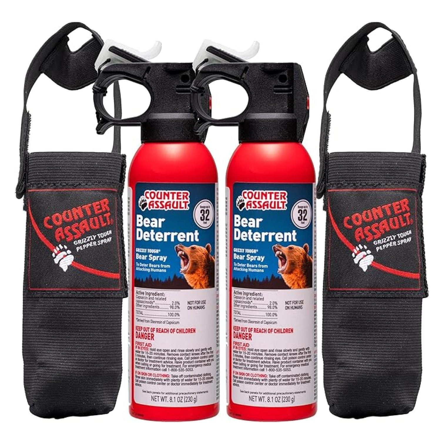 Bear Spray - Bears, , Coyotes - Long-Range 32ft Distance - Pepper Spray ...