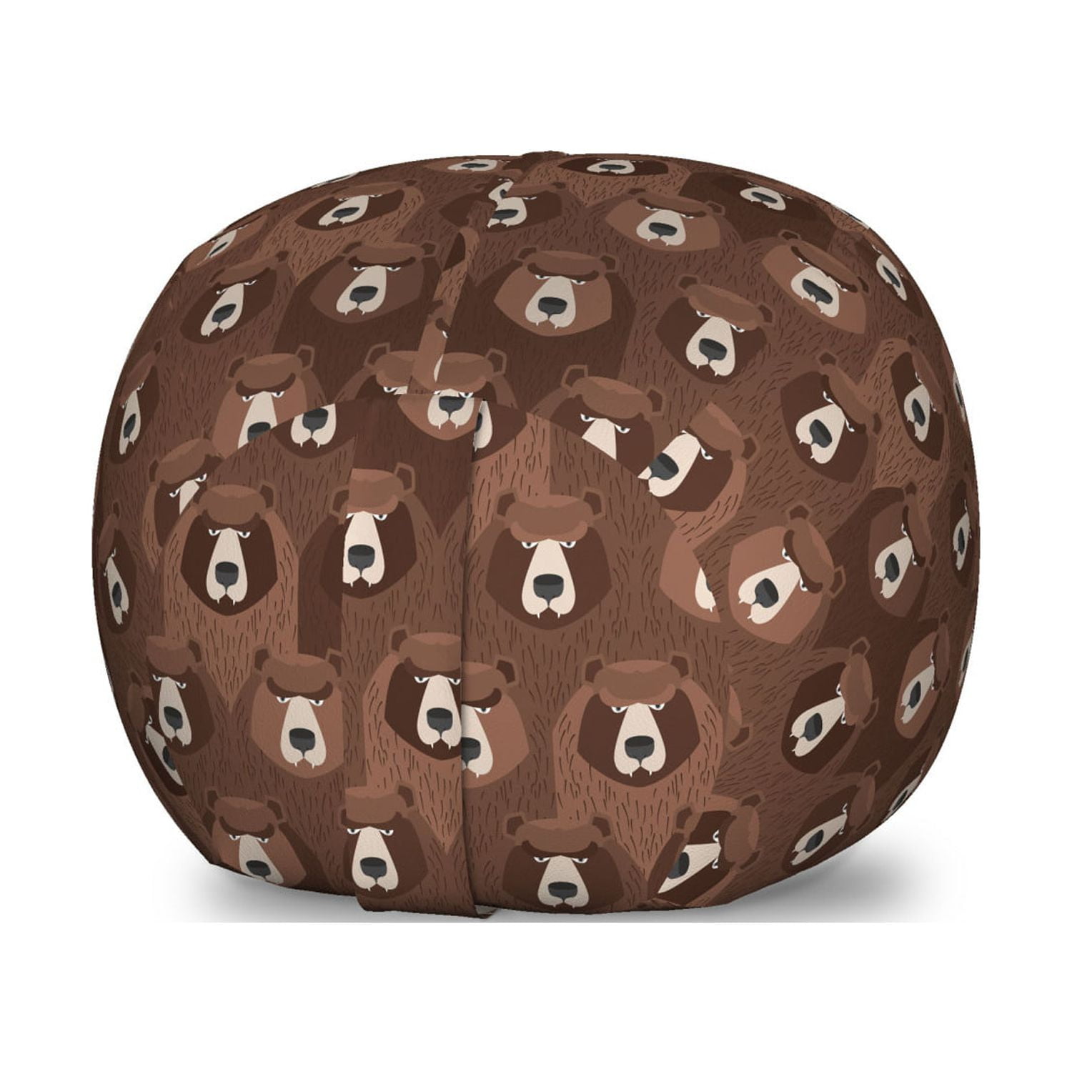 Bear Storage Toy Bag Chair, Forest Animals Concept Flock of Big Angry ...