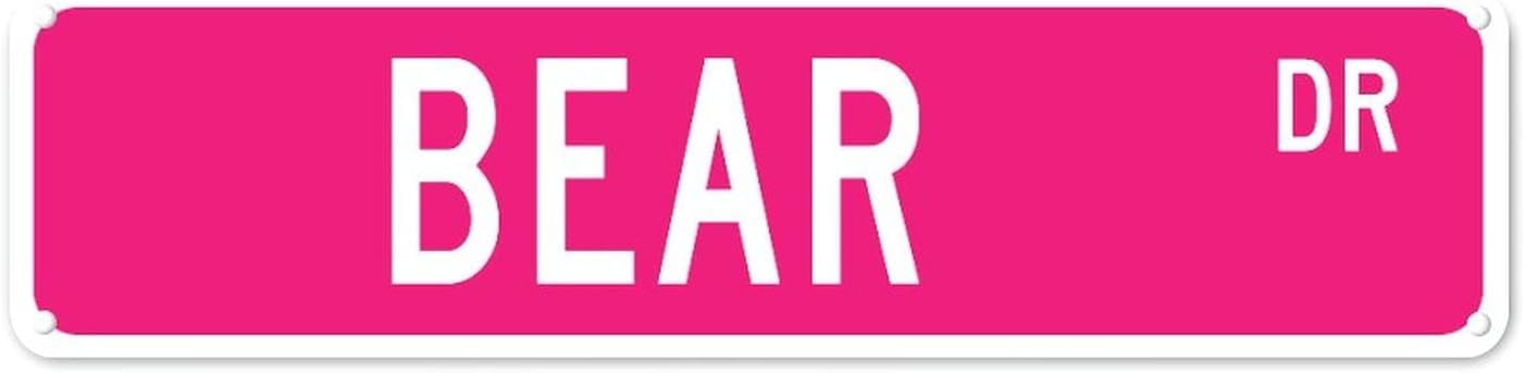 Bear Street Sign Stay Wild Metal Sign 4"x16" Personalized Weatherproof ...