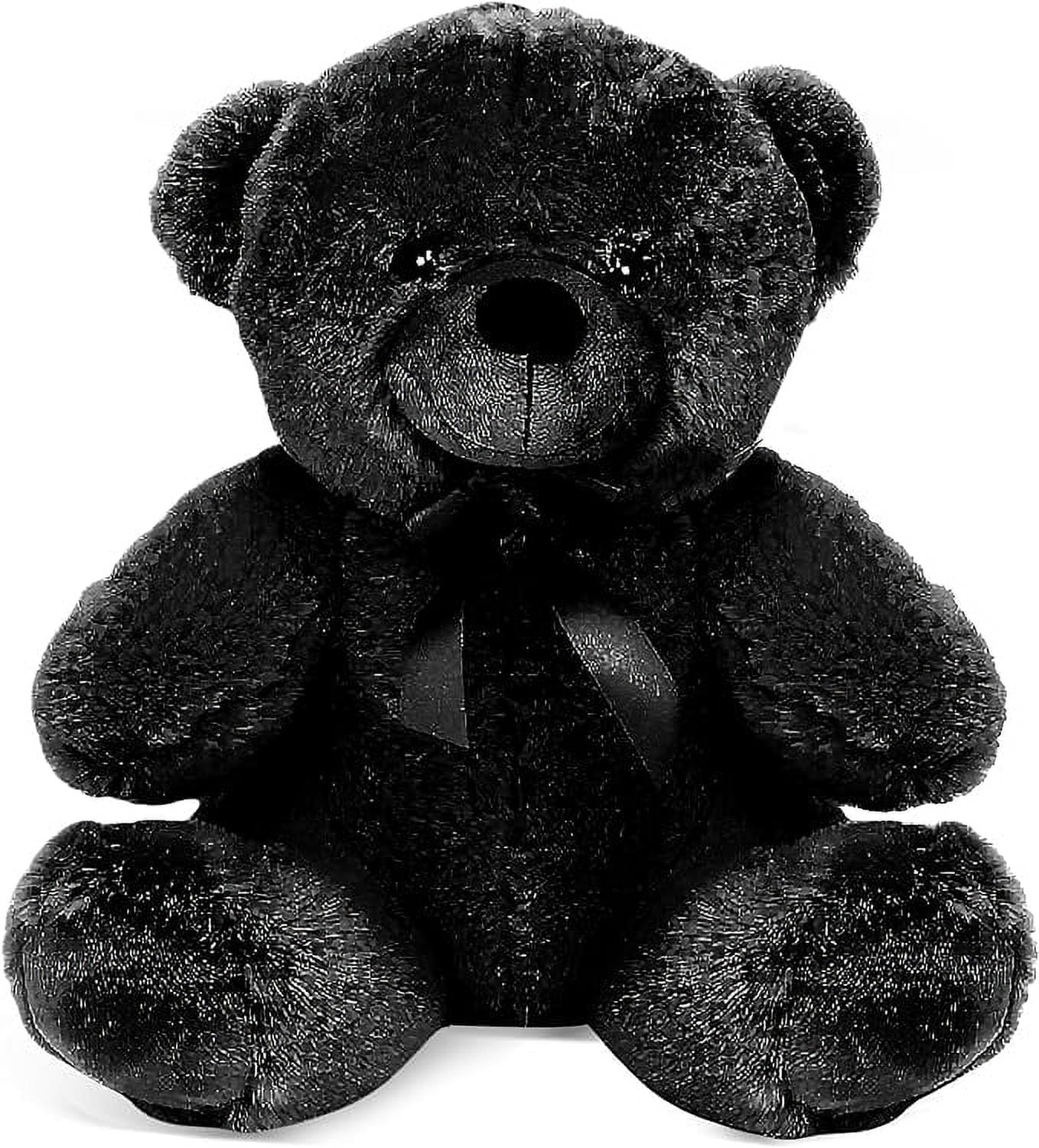 Plush Gear Black Colorama 9 inch Stuffed Bear Plush Toy – Soft Cuddly ...