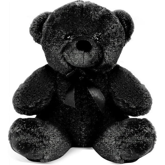Plush Gear Black Colorama 9 inch Stuffed Bear Plush Toy – Soft Cuddly ...