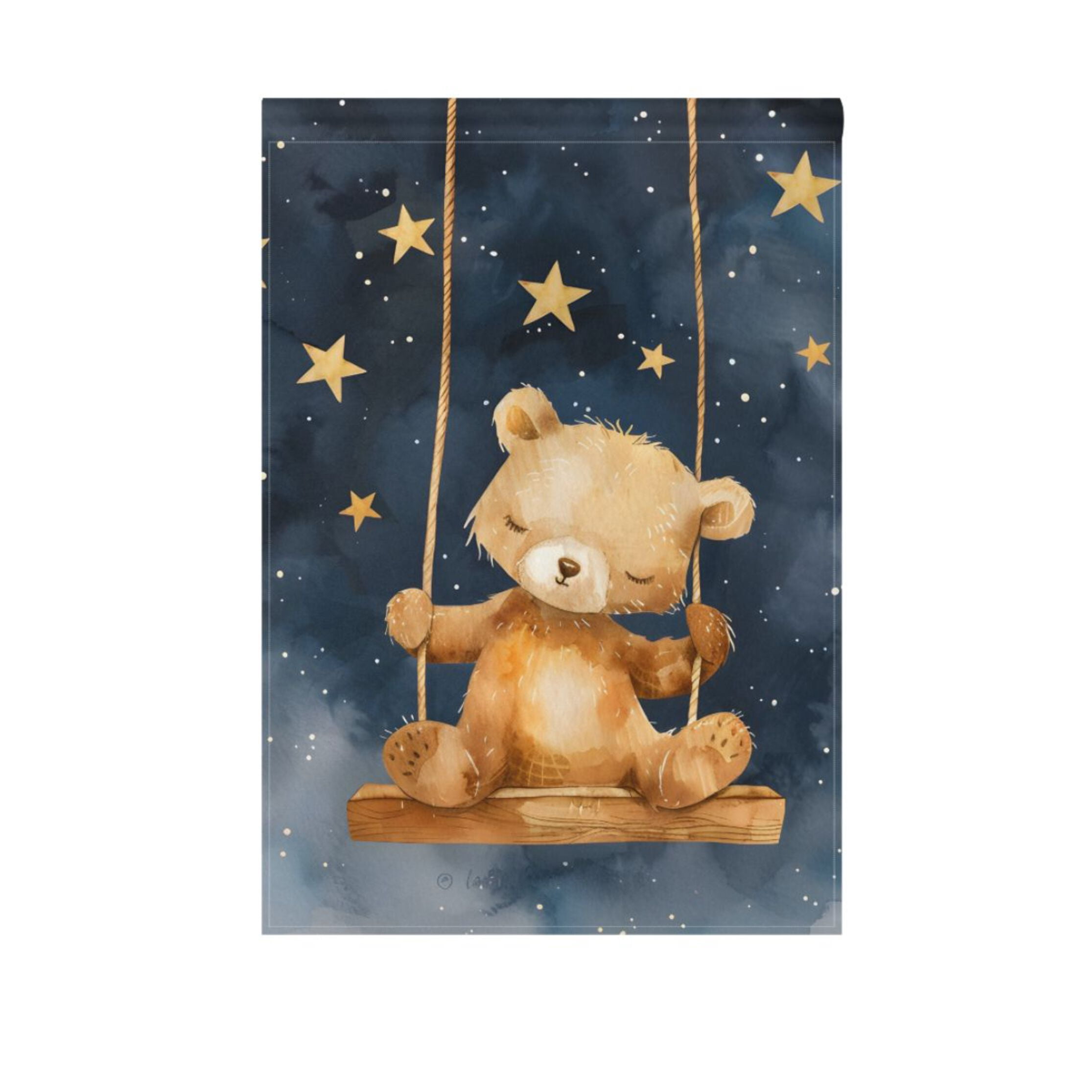 Bear Swing in Night Garden Flag 28"x40" Double-Sided Yard Flags for ...