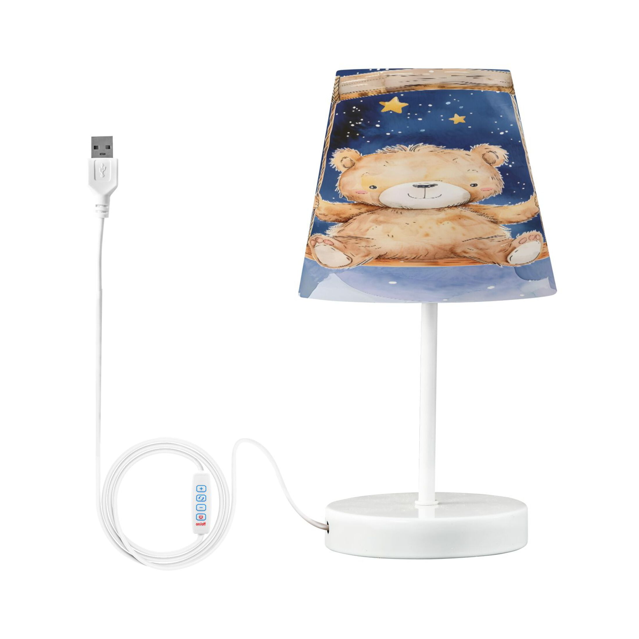 Bear Swing with Star Desk Lamp LED Table Nightstand Lamps with 3 Color ...