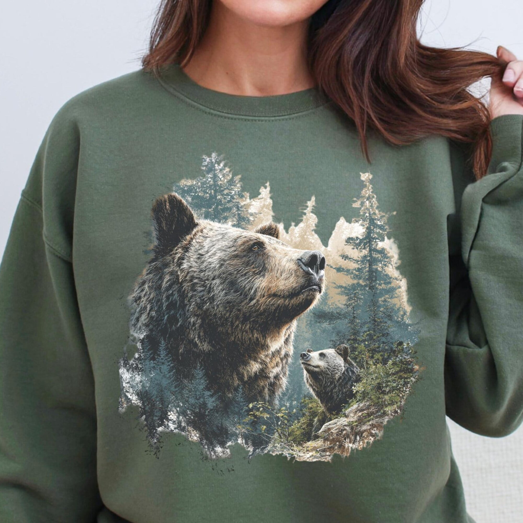 Bear TShirt Unisex Retro Nature Shirt Outdoorsy Hunting Graphic TShirt ...