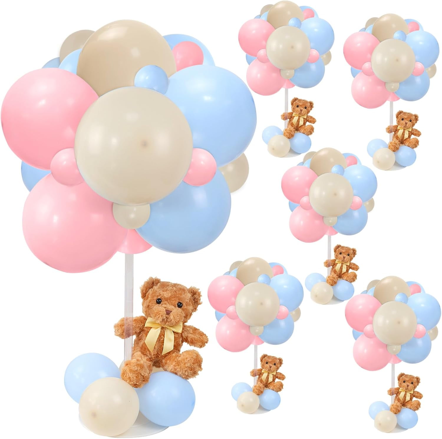 Bear Table Centerpieces for Baby Shower - Set of 6 Bear Balloon Baby ...