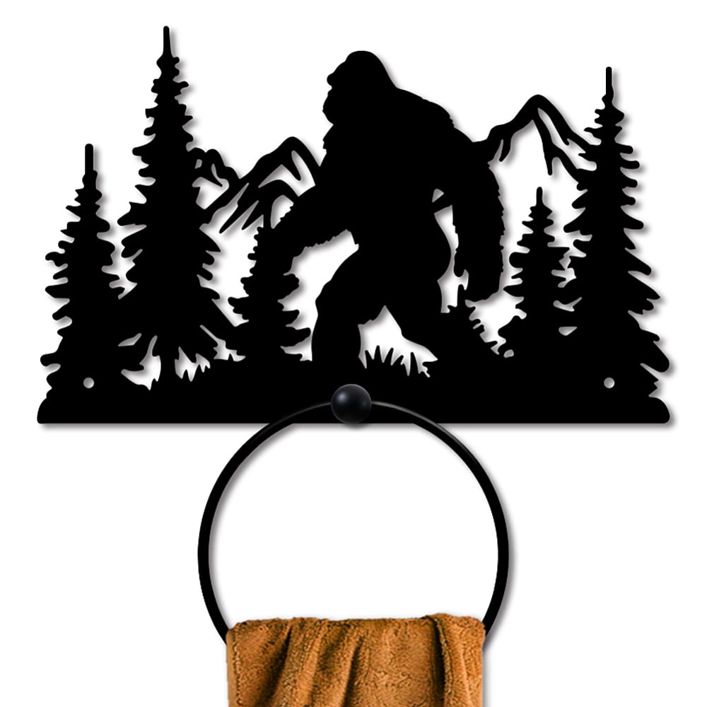 Bear Towel Ring Towel Holder Bathroom Wall Mounted Metal Wall Mounted ...
