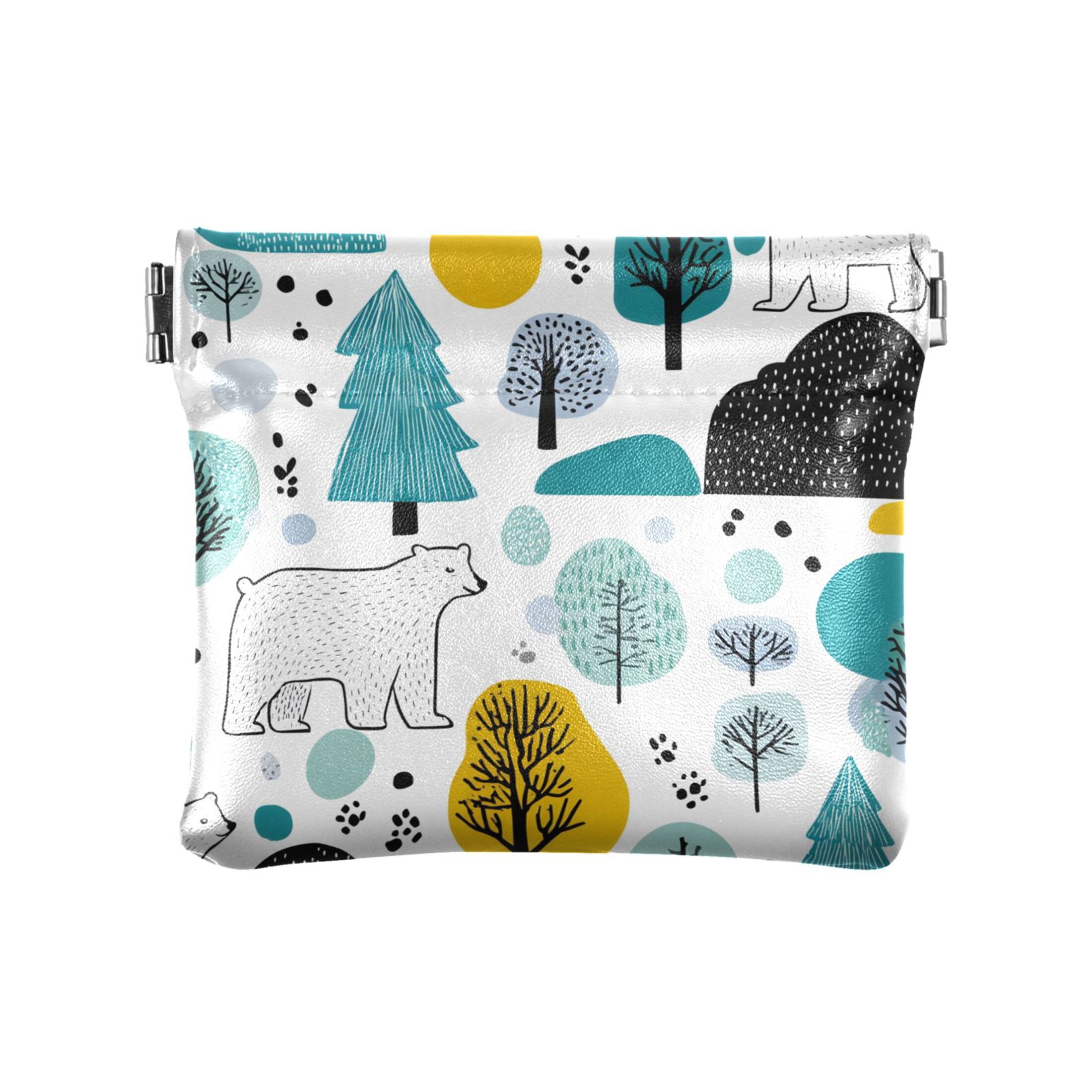 Bear Tree Wallet Small PU Leather Change Pouch Wallet for Women ...