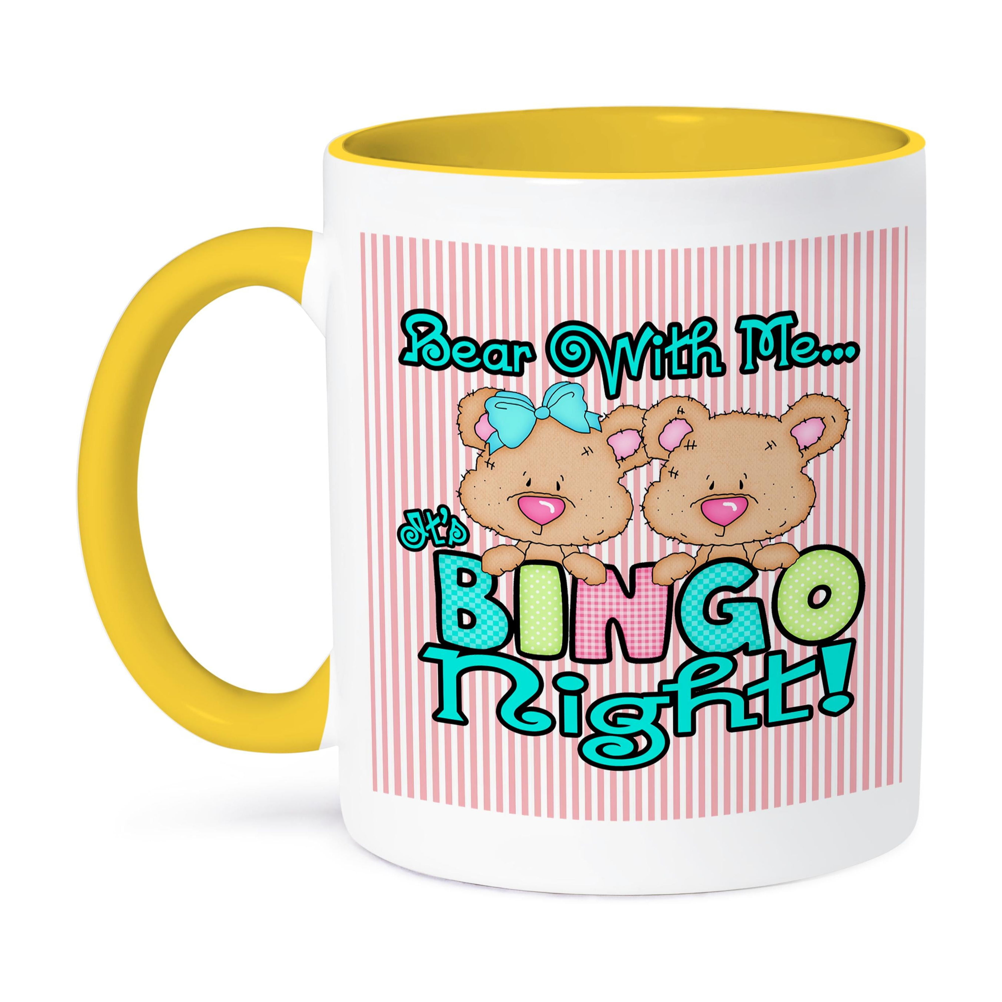 3dRose, Bear WIth Me Its Bingo NIght Cute Bingo Bear Cartoon, 11oz Two ...