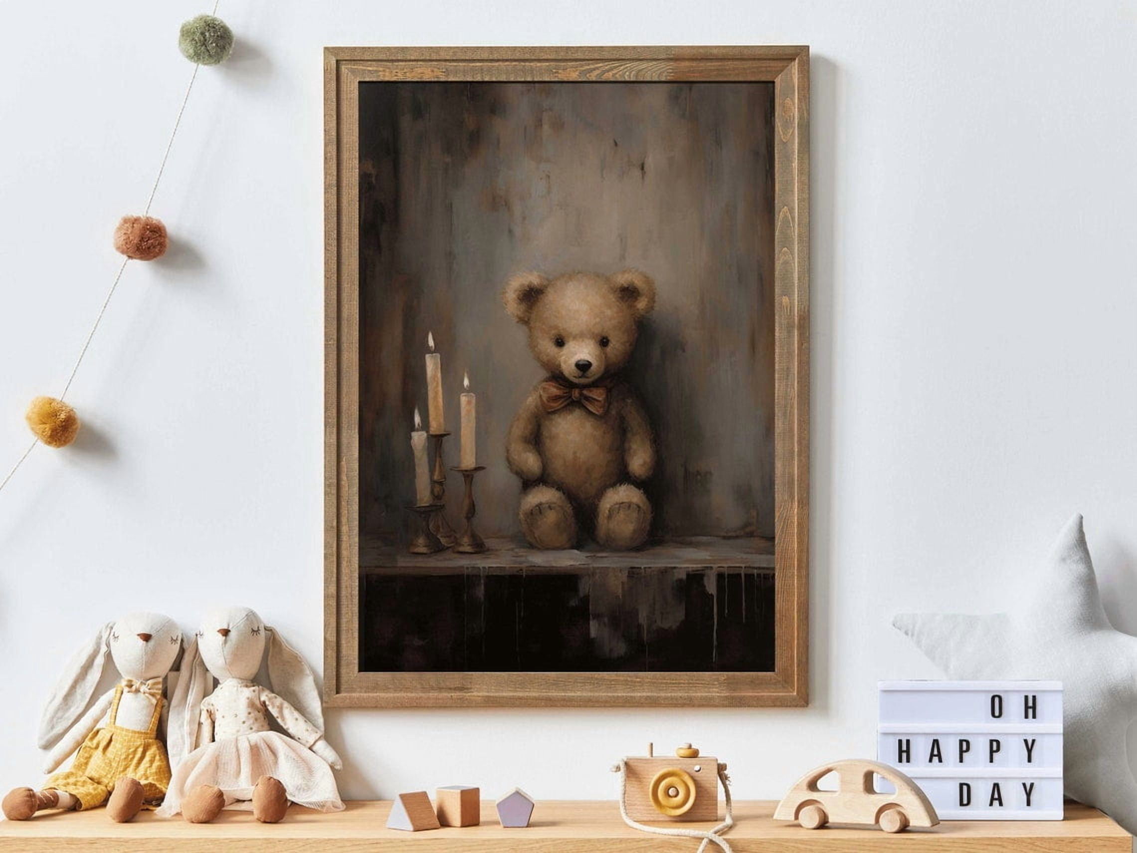 Bear Wall Art Rustic Nursery Decor Gender Neutral Nursery Decor Baby ...