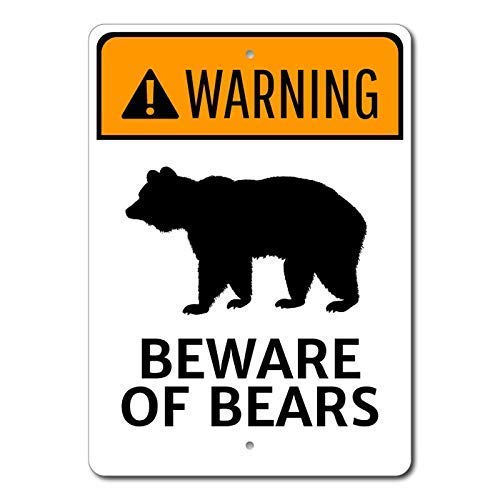 Bear Warning Sign, Beware of Bears Sign, Bear Lover Gift, Warning Bears ...