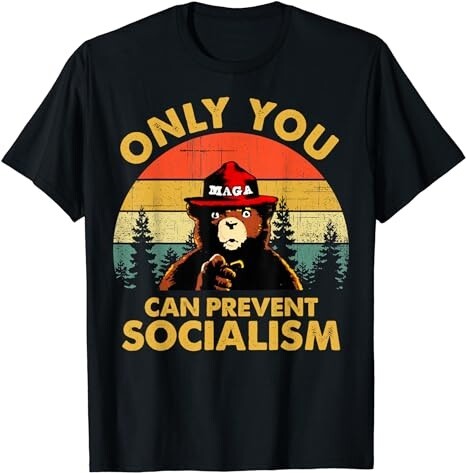 Bear Wearing Hat MAGA Smokey T-Shirt - Walmart.com