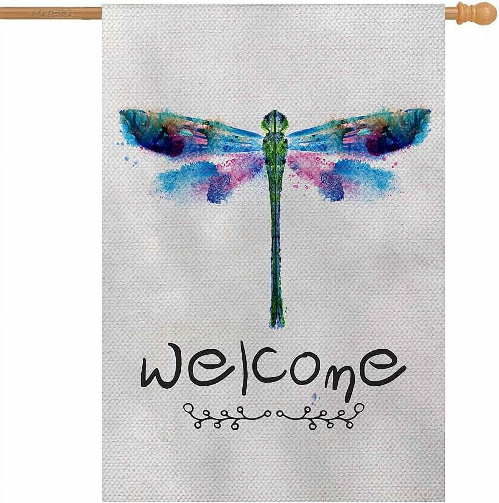 Bear Welcome House Flags 28 x 40 Double Sided Burlap Black Background ...