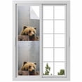 Bear Window Privacy Film Fog Misty Woods Animal Decorative Glass Window ...