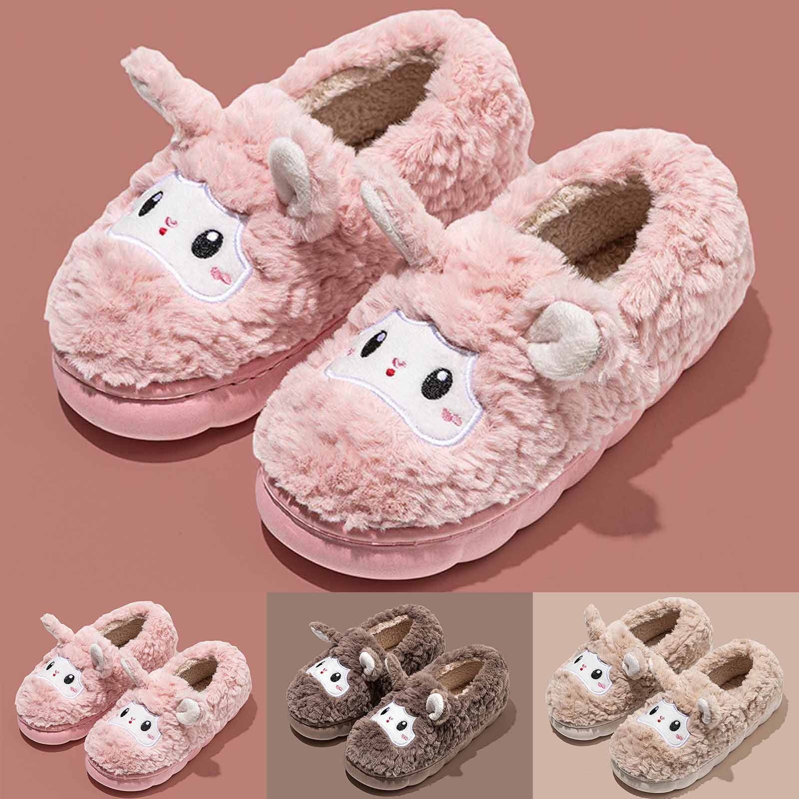Bear With Hat Fuzzy Slippers Women's For Indoor House Shoes With Memory ...