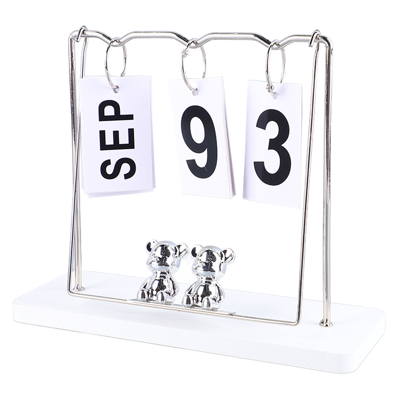 Bear Wooden Flip Calendar Daily Flip Calendar Reusable Perpetual ...