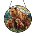 Bear Woodland Scene Glass Style Window Hanging - Walmart.com