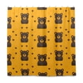 Bear Yellow Pattern Shower Curtain Liners Waterproof 72 Inch with C ...