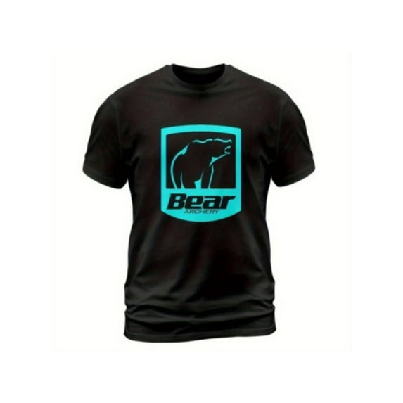 Bear archery Hunting Bows aqua Logo Hunter Men's Black T-Shirt, Short ...